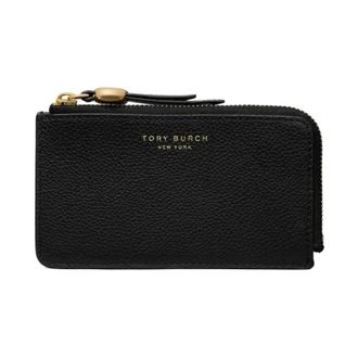 Tory Burch Femme, Accessoires, Noir, Taille: ONE Size Romy Zip Card Case