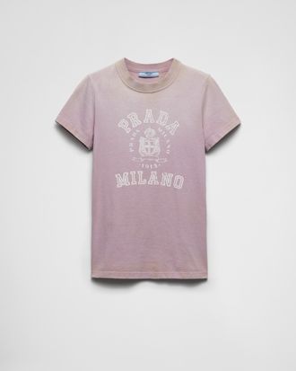 Prada Bedrucktes T-Shirt aus Jersey