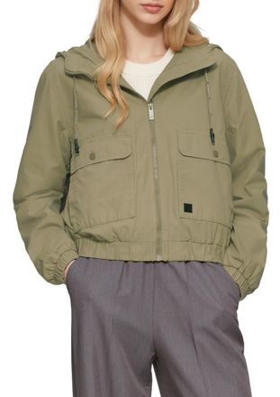 QS by s.Oliver Blouson aus Baumwolle mit Kapuze