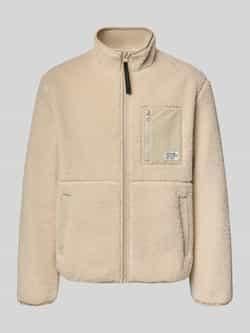 Marc O'Polo Denim Regular Fit Teddy- / Webpelzjacke mit Brustleistentaschen