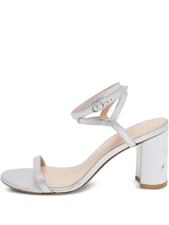 Stuart Weitzman sandales pre-owned 85 mm en cuir &agrave; talon - Gris