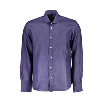North Sails Homme, Chemises, Bleu, Taille: L Chemise &eacute;l&eacute;gante en lin bleu