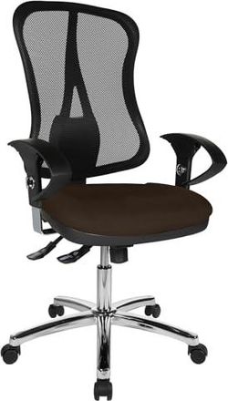 Topstar Topstar Head Point SY Deluxe, ergonomischer Bürostuhl, Schreibtischstuhl, inkl. Armlehnen, Stoff, dunkelbraun/schwarz