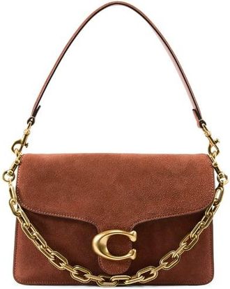 Coach Sac &eacute;paule avec cha&icirc;ne Tabby en cuir daim
