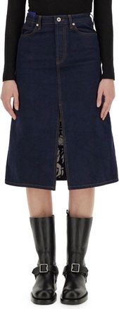 Burberry Denim Cotton Skirt - Blue