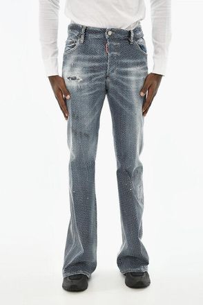 Dsquared2 All-Over Studded Distressed Jeans Gr&ouml;&szlig;e 46