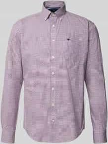 Fynch-Hatton Regular Fit Freizeithemd mit Logo-Stitching Modell Poplin