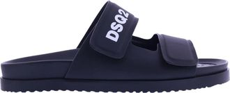 Dsquared2 Slipper & Pantoletten - Heren Flat Sandals - Gr. 40 (EU) - in Schwarz - f&uuml;r Damen