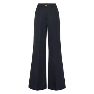 Philipp Plein Wool Marine Low Waist Hosen - - Trousers - Damen - Blau - M