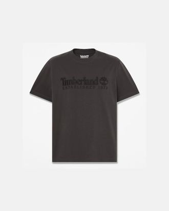 Timberland Kurzarm-T-Shirt mit Established 1973-Stickerei f&uuml;r Herren in Schwarz, Herren, Schwarz, Gr&ouml;&szlig;e