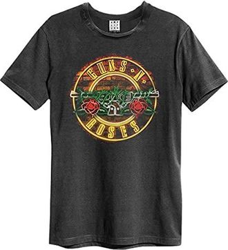Amplified Guns N Roses Collection - Logo N&eacute;on Homme T-Shirt Manches Courtes Anthracite XL