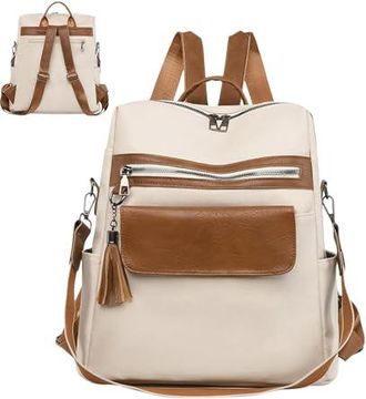 Generic Sac &agrave; dos pour femme | Grand sac &agrave; dos en PU - Pompon &agrave; fermeture &eacute;clair pendentif sac &agrave; bandouli&egrave;re multifonction sac &agrave; bandouli&egrave;re pour activit&eacute;s de