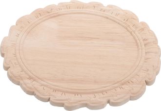 Garneck Europ&auml;ischer Holzspiegelrahmen Mit Gepr&auml;gten Details Vintage-Design Ovaler Form F&uuml;r M&ouml;beldekoration Aus Massivholz Gefertigt