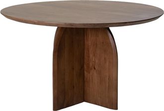 Giga Meubel Esstisch Rund - Natur - Akazienholz - 130cm - Esstisch Danae