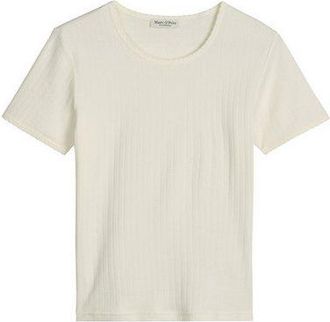 Marc O'Polo Kurzarmshirt Mix N Match Airy Cotton Rib mit Rundhalsausschnitt