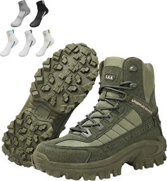 Generic Bottes tactiques, bottes imperm&eacute;ables &agrave; fermeture &eacute;clair lat&eacute;rale pour homme, bottes de combat en plein air, soutien orthop&eacute;dique pour homme bottes de