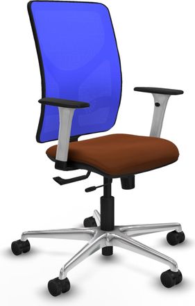 Piqueras y Crespo Schreibtischstuhl, neigbar, mit wei&szlig;en und schwarzen Armlehnen, h&ouml;henverstellbare Lendenwirbelst&uuml;tze, ausgestattet mit Syncro/Traslack und Schneidesch