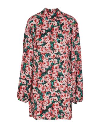 8 by YOOX PRINTED PUFF-SLEEVE MINI DRESS