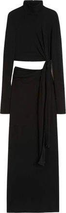 Sportmax Femme, Robes, Noir, Taille: 38 FR Wrap Dress