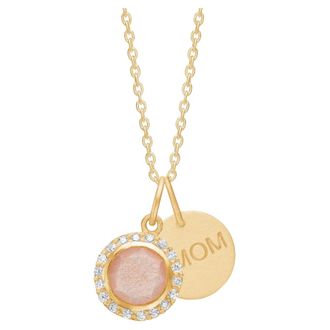 Frk. Lisberg Femme, Accessoires, Jaune, Taille: L Moonstone MOM Necklace
