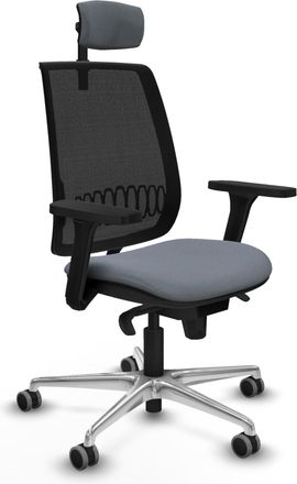 Piqueras y Crespo Alares B&uuml;rostuhl mit 3D-Armlehnen, h&ouml;henverstellbare Lendenwirbelst&uuml;tze und Kopfteil, h&ouml;henverstellbar und neigbar. Ausgestattet mit 5 Positionen. Sch