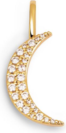 Singularu Mond Spark Charm. Messing mit 18 Kt Vergoldeter Beschichtung und Zirkonia. Schmuck f&uuml;r Damen