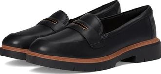 Clarks Femme Westlynn Glow Mocassin Penny, Cuir Noir, 35.5 EU