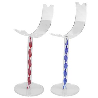 NUOBESTY DEARMAMY 2 St&uuml;ck Acryl Schuh Display Rack Transparent Bunter Schuhhalter Sandalen Pr&auml;sentation Umweltfreundlich Langlebig F&uuml;r Schuhgesch&auml;ft Lagerung u