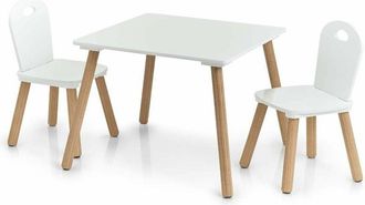 ZELLER Kinder-Sitzgarnitur Scandi MDF/Kiefer wei&szlig;/natur 3tlg