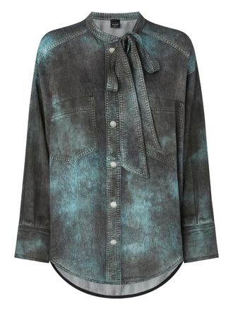 Pinko chemise &agrave; col nou&eacute; - Gris