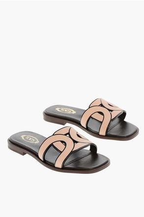 Tod's Leather MAXI CATENA Sandals with Cuir Sole Größe 34,5