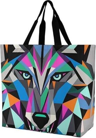 Generic Coyote, Loup Sac Fourre Tout Imperm&eacute;able Sacs De Courses L&eacute;ger Sac &Agrave; Bandouli&egrave;re Pour Plage Travail Shopping