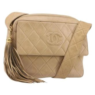 Chanel Sac bandouli&egrave;re vintage doccasion - Femme - Pre-owned - Beige - Taille: ONE Size