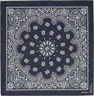 Fortela Homme, Accessoires, Bleu, Taille: ONE Size Bandana Paisley pour des looks élégants