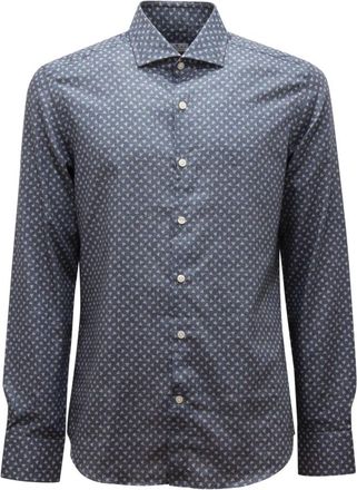 Sonrisa Homme, Chemises, Bleu, Taille: XL Camicia Fior di Cotone Shirt