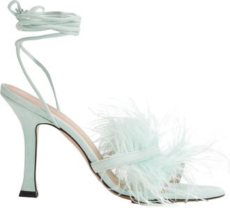 8 by YOOX SUEDE FEATHER-DETAILED SANDALS
