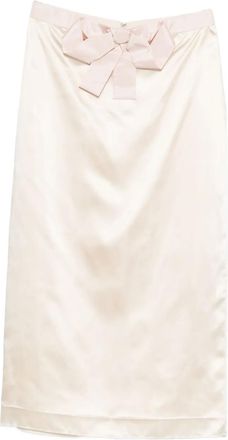 Valentino Garavani jupe à détail de noeud - Tons neutres
