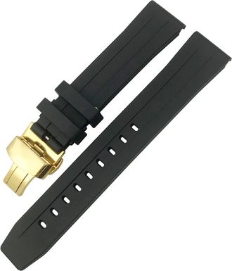 Generic LXGGUC Für 1853 Seastar T120 T114 Gummi Sport Tauchen Schwarz Blau Weiches Uhrenarmband Silikon 19mm 20mm