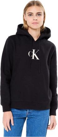 Calvin Klein Damen Hoodie Gradient mit Tunnelzug, Schwarz (Ck Black), XS