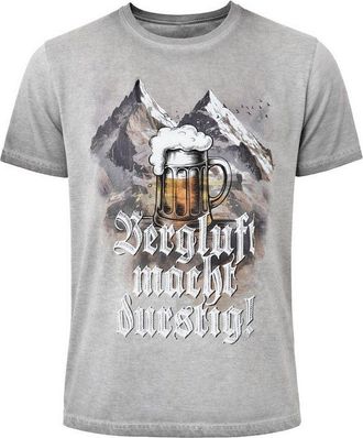 hangOwear Print-Shirt Trachtenshirt Herren - MARCO - grau