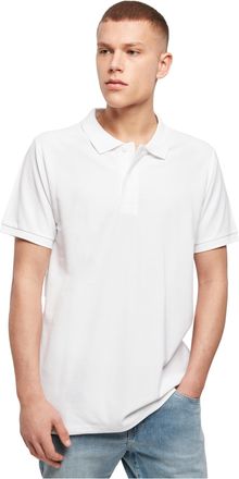 Build Your Brand Polo Piqué Shirt, L, White
