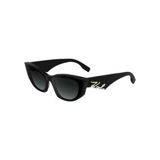 Karl Lagerfeld Femme, Accessoires, Noir, Taille: ONE Size Lunettes de soleil &agrave; monture carr&eacute;e en ac&eacute;tate avec protection UV