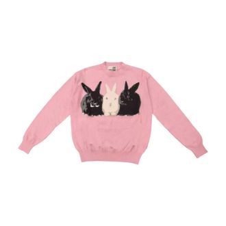 Love Moschino Pull &agrave; col rond - Femme - Pulls - Rose - Taille: 36 FR