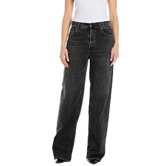 Replay Damen Jeans aus Comfort Denim, Grau (Dark Grey 097), 30W / 34L