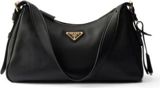 Prada Hobo Bags - Aim&eacute;e Medium Leather Shoulder Bag - Gr. unisize - in Schwarz - f&uuml;r Damen