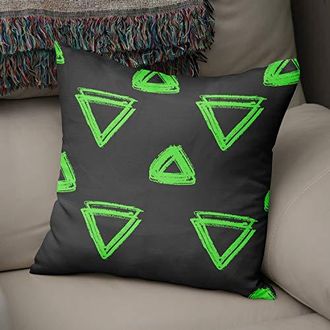 Bonamaison Le Jardin du Lin Kissen Zierkissenbezug Kissenbezug, Neongrün & Rauch Dekoration, Für Zuhause Autos Büro Sofa Wohnzimmer Couch Schlafzimmer Dekor, 50x