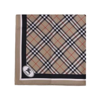 Burberry Femme, Accessoires, Beige, Taille: ONE Size &Eacute;charpe en Soie &agrave; Carreaux Accessoire Iconique