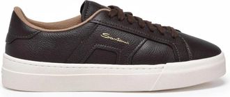 Santoni Homme, Chaussures, Brun, Taille: 39 1/2 EU Baskets Pelle Martellata