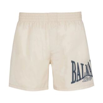 Balmain Bedruckte Badeshorts - - Swimwear - Herren - Beige - S