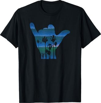 Trendy Apparel Trendy Hang Loose Surfer Beach Silhouette T-Shirt